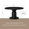 Maven Lane Mila Contemporary Round Wooden Dining Table in Refined Black ...