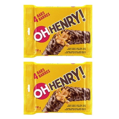 Oh Henry! 4 Full Sized Chocolate Candy Bars, 232g/8.18oz 2-Pack ...