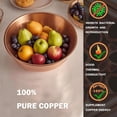 5.11" Round Solid Copper Bowl - Hand-Forged Decorative & Serving, Food ...