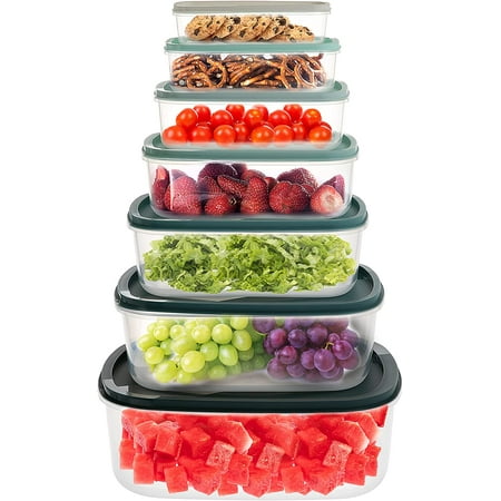 Cook with Color Rectangular Food Storage Containers with Lids, Easy ...