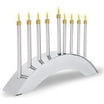 Aviv Judaica Battery Operated Matte Black LED Electric Menorah ...