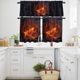 Volcano Lava Kitchen Curtains Valance and Tier Set Nature Abstract ...
