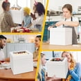 4 Pack Cake Boxes, Disposable Cake Transport Container, White Bakery ...