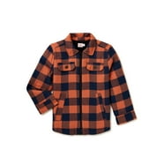 Free Assembly Boys Flannel Shirt Jacket, Sizes 4-18 - Walmart.com