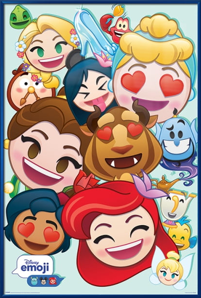 Disney Emoji - Princess - Framed Movie Poster / Print (Disney ...