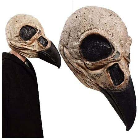 Plague doctor eagle beak mask hood long nose beak cosplay Halloween ...