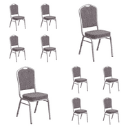 (10 PACK) Square Back Banquet Dining Chair with Black Vinyl ...