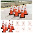 Costway 6Pcs PVC Traffic Safety Cones 28'' Fluorescent Reflective Road ...