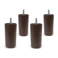 Leg Daddy 4" Round Tapered Plastic Furniture Legs, Set of 4 with T ...