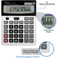 Desk Calculator 12 Digit Extra Large LCD Display, Touch Comfortable ...