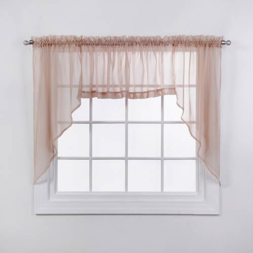 Elegance Sheer Voile Swag Curtain Pair - Walmart.com