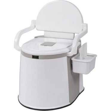 Jaxpety Portable Push-rod Toilet, 20L/5.28 Gallon Outdoor Commode with ...