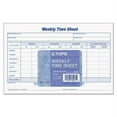 Weekly Time Sheets, 5.5 X 8.5, 1/page, 50 Forms/pad, 2 Pads/pack ...