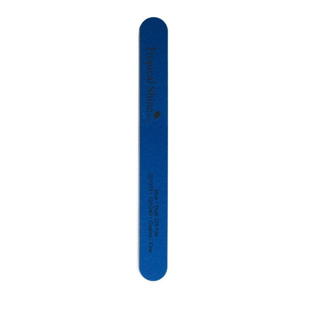 Tropical Shine Nail File Dual Grit File BLUE 120/240 (Coarse/ Fine) 7 ...