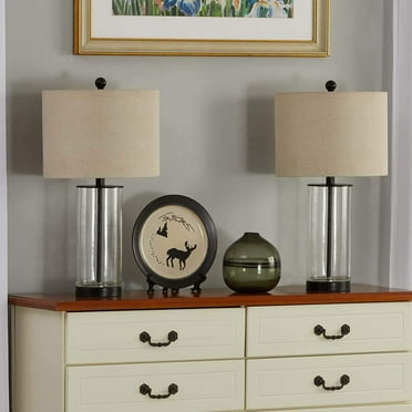 Partphoner Farmhouse Retro Style Table Lamps Set of 2 with USB Ports, 3 ...