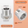 1 Pack 304 Stainless Steel Male to FeMale Adapter, 3/4" NPT x 1/2" Hex ...