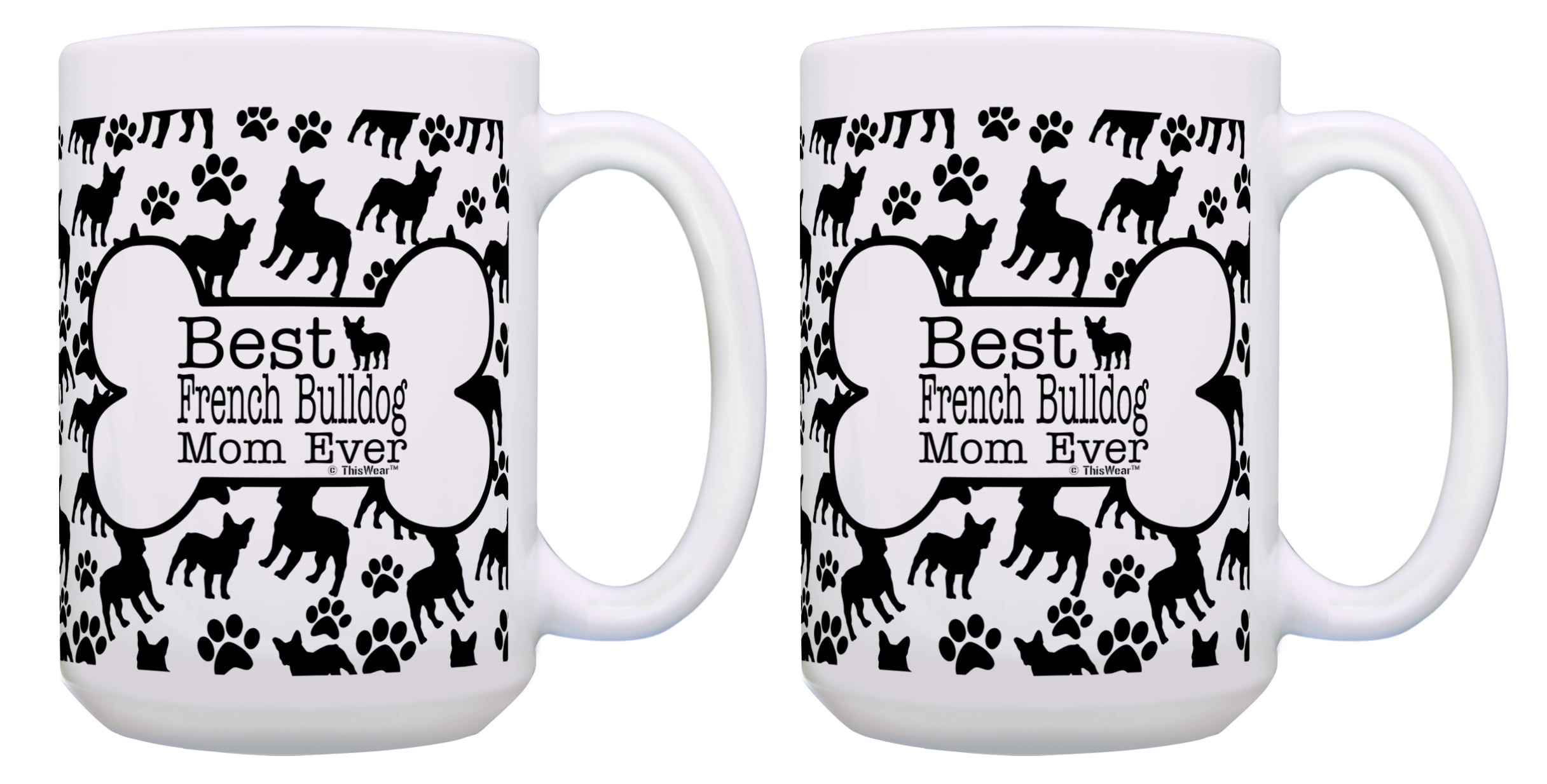 ThisWear French Bulldog Gift Set Best French Bulldog Mom Ever Bone ...