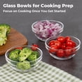 TB-8.5 oz Clear Glass Bowl, Small Prep Bowls for Prepping Ingredients ...
