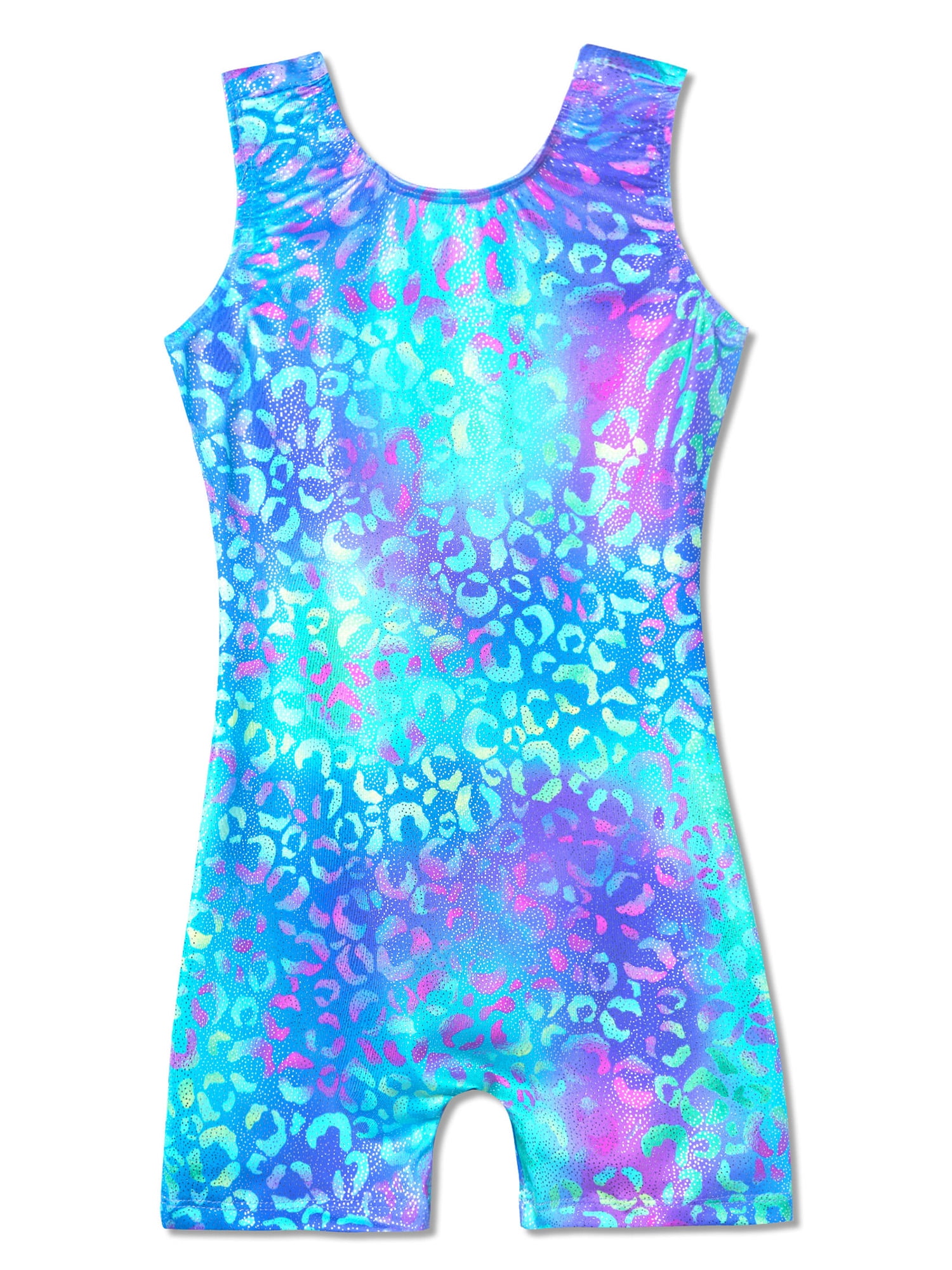 Girls Gymnastics Leotards Size 2t 3t Sparkle Green Unitards Dance Biketards with Shorts ...