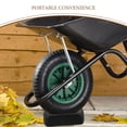 BESTYASH Portable Black Rubber Jack Wheel Chock Reinforced Trailer Jack ...