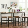 Narrow Kitchen Table, Metal Modern Extra Long Bar Table, 15.7 x 39.4 x ...