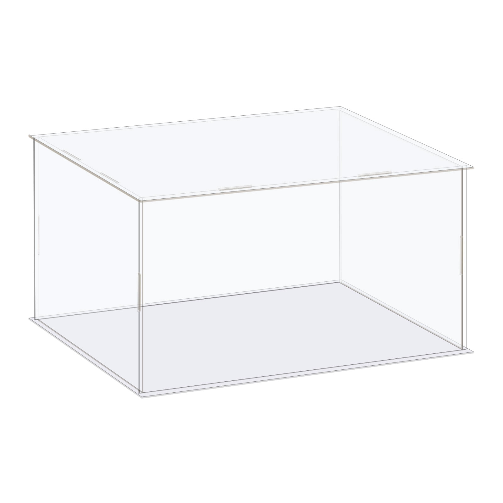Uxcell Display Case Box Acrylic Box Transparent Dustproof Protection ...