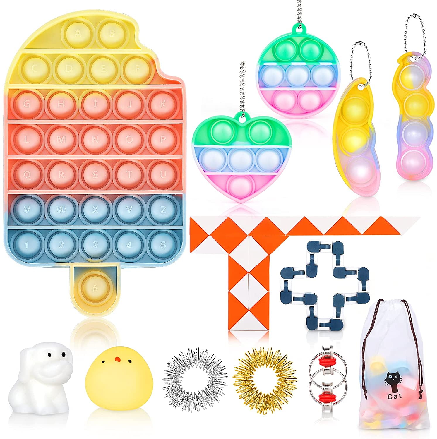 Fidget Toy Set, Cheap Sensory Toys Pack for Kids Adults, Fidget Box ...