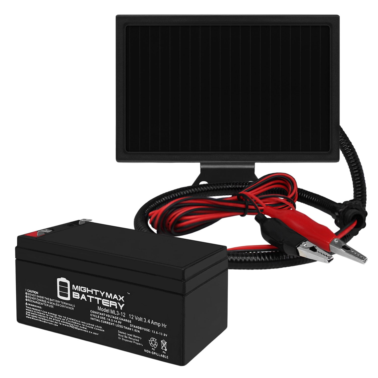 12V 3AH SReplaces CFP 2/4/8 Zone Fire Control Panel + 12V Solar Panel ...