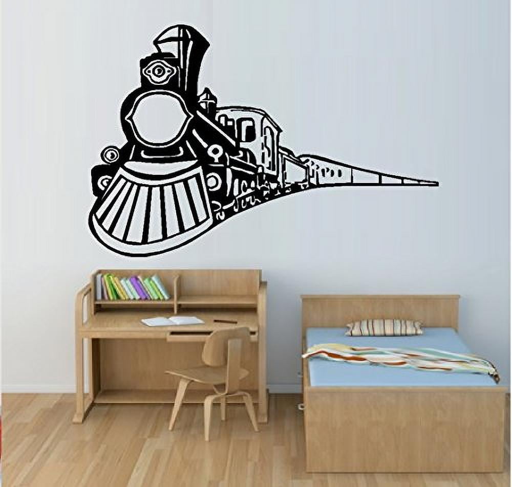 Decal ~ Train, Locomotive ~ detailed #4 ~ WALL DECAL, 20" x 30 ...