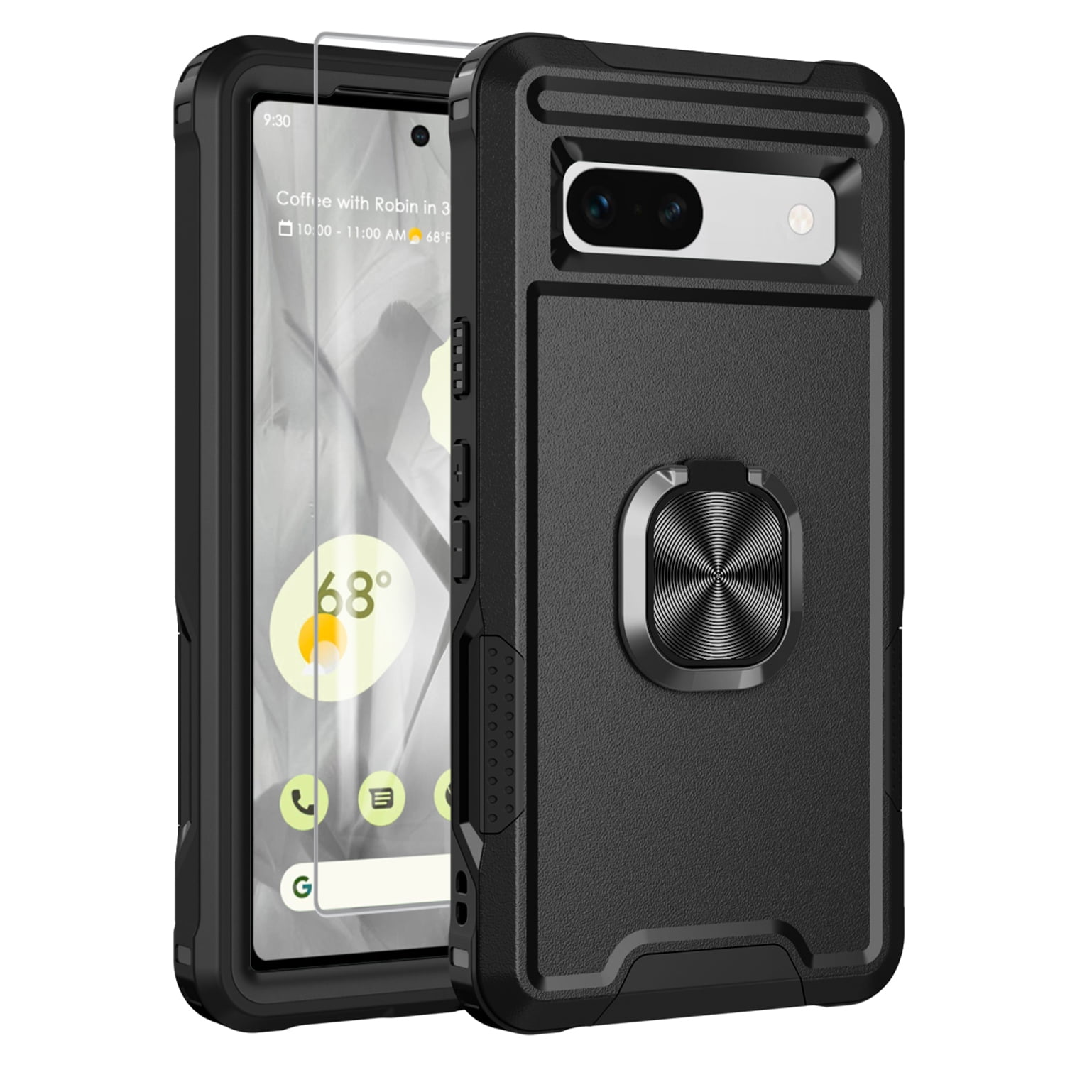 Allytech Google Pixel 7A Case with Screen Protector, Build-in Kickstand ...