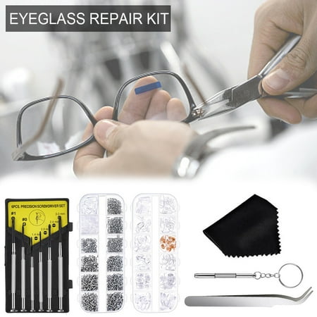 Eyeglass Repair Kit, Eyewear Nose Pads Set and Screws with Screwdrivers ...