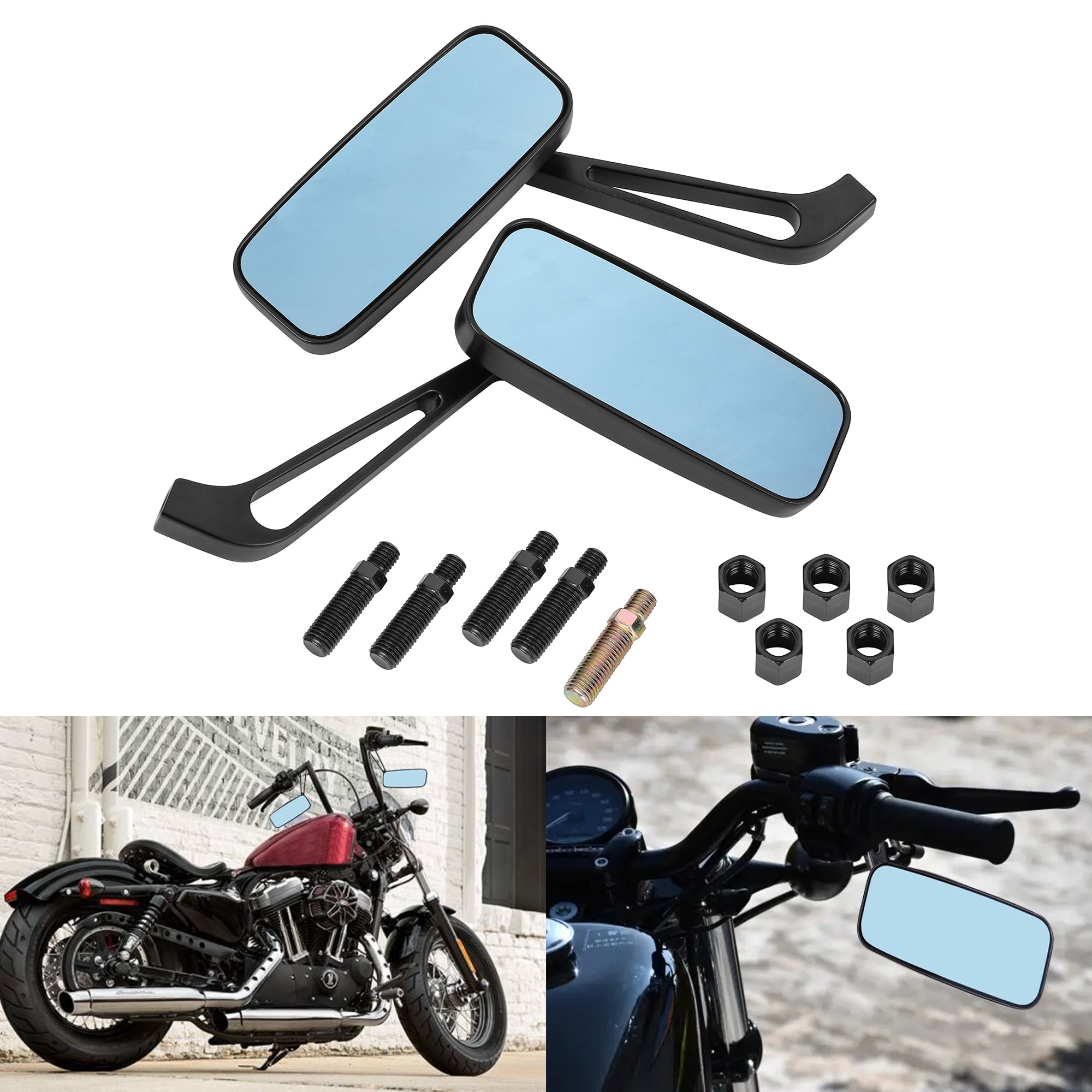 1 Pair Universal Heavy Duty Motorcycle Rear View Mirror, Mirror for ...