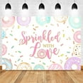 Sprinkled with Love Donut Backdrop Donut Baby Sprinkle Background Donut ...