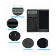 Calculator with Notepad, 12 Digits LCD Display Solar Desktop Calculator ...