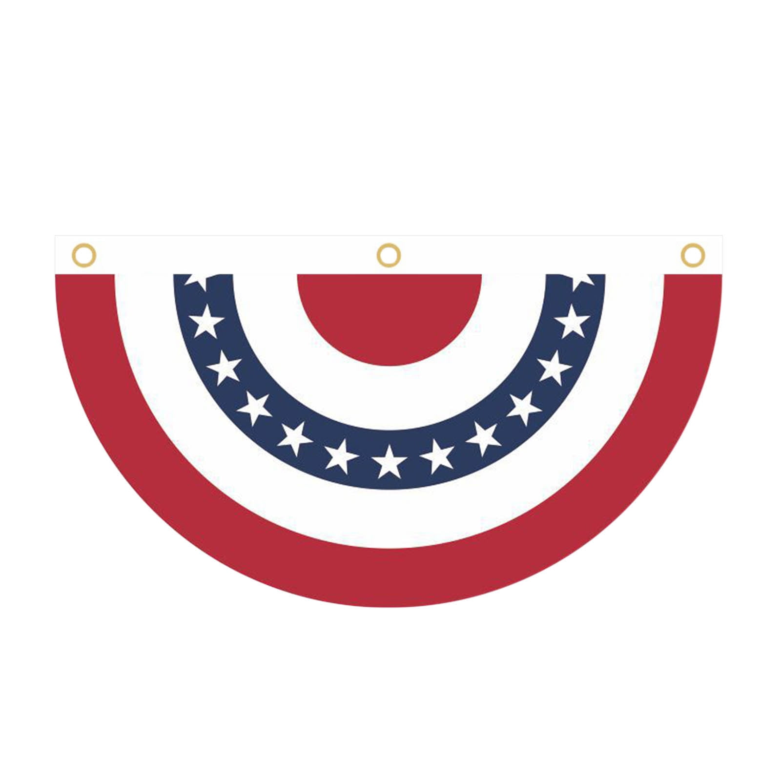 Deals！4th of July Decorations,American Flag Patriotic Half Fan Banner ...