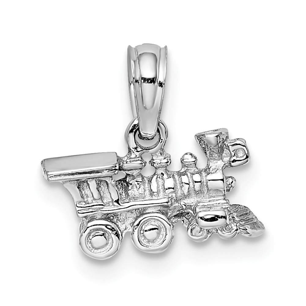 FB Jewels 14K White Gold White 3D Miniature Train Pendant - Walmart.com