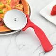 Farfi Pizza Cutter Ergonomic Plastic Handle Round Stainless Steel Wheel ...