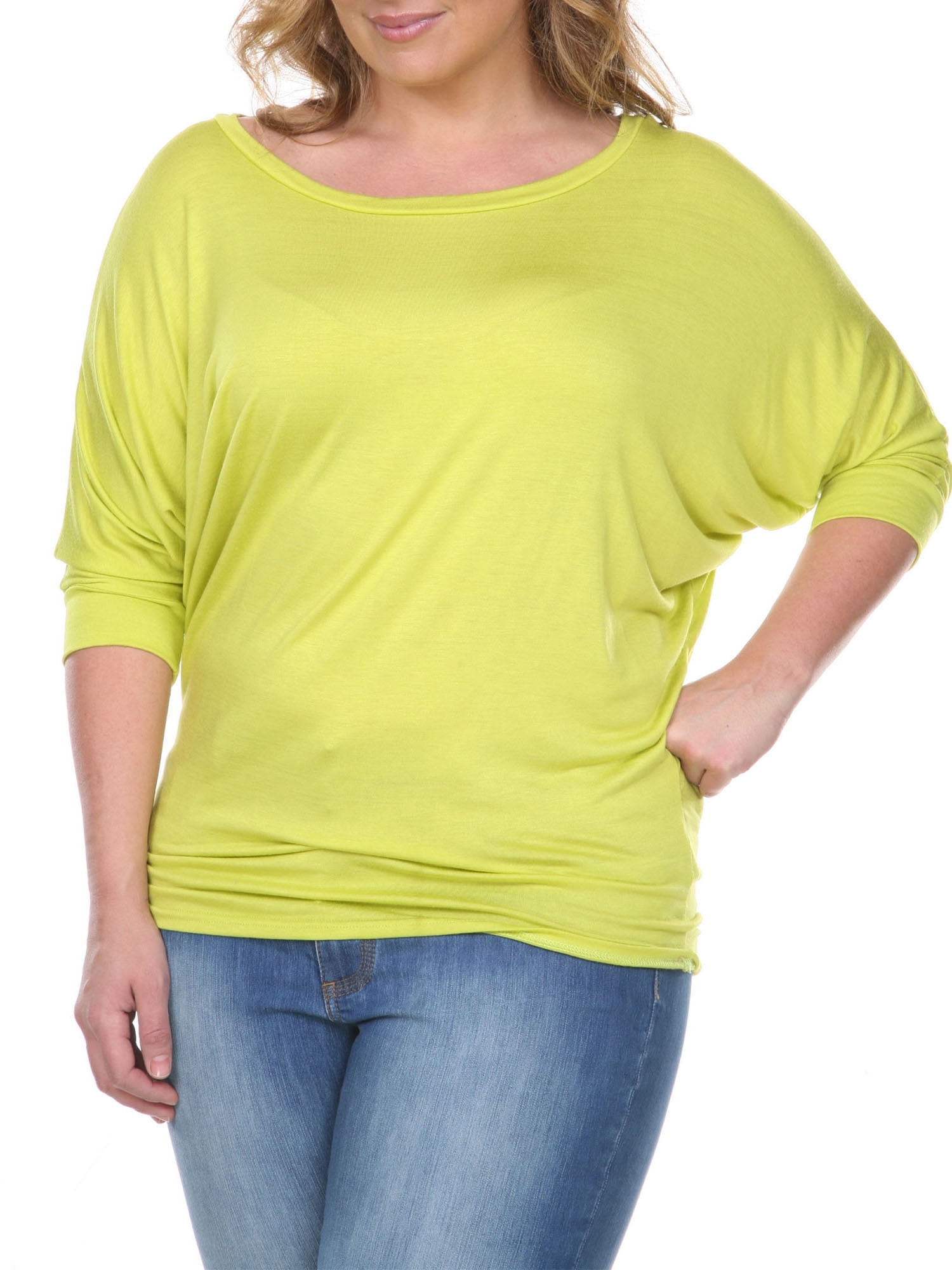 White Mark - Women's Plus Size Dolman Top - Walmart.com - Walmart.com