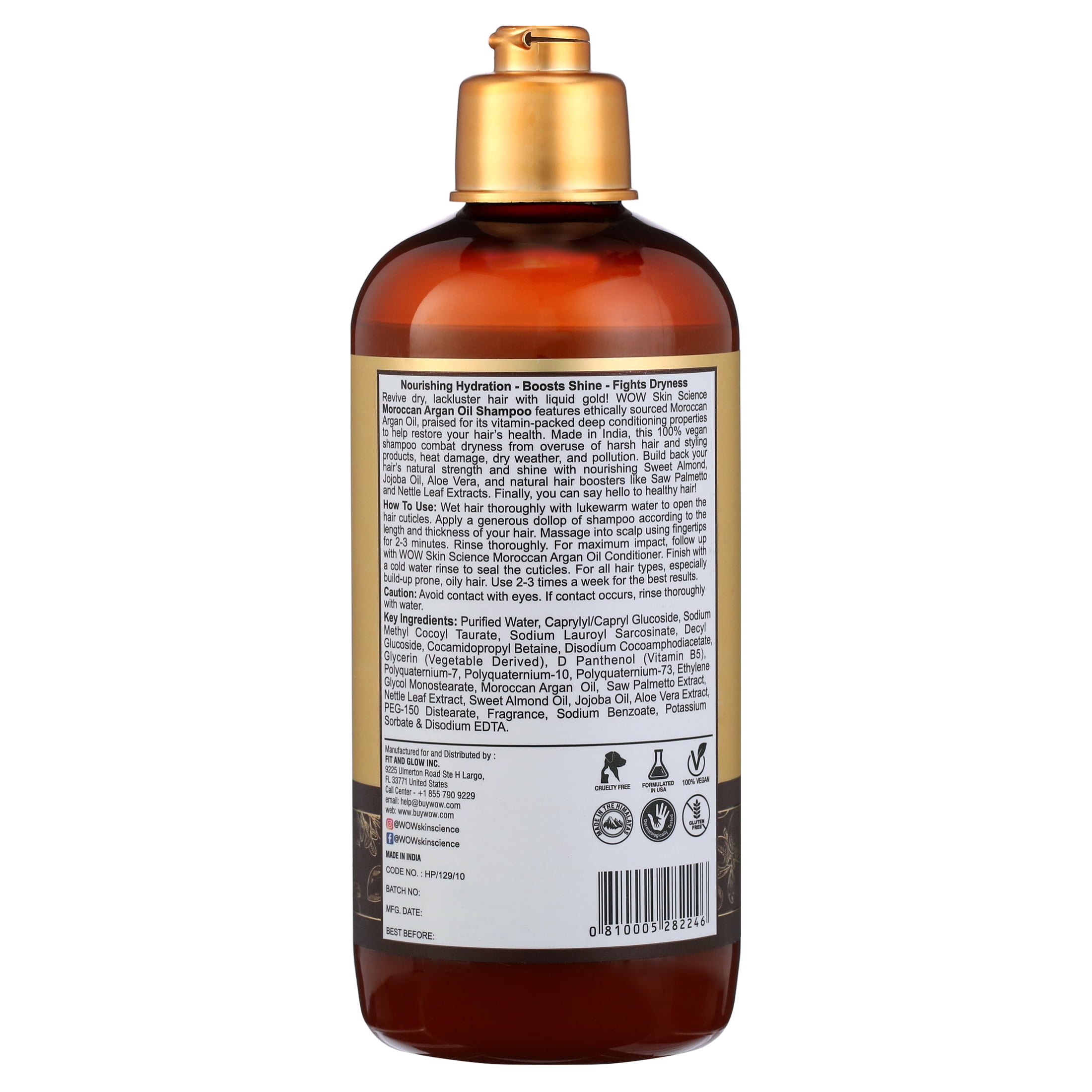 WOW Moroccan Argan Oil Shampoo 300 mL