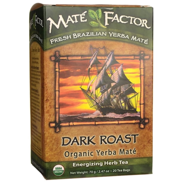 Mate Factor Organic Yerba Mate Energizing Tea - Dark Roast 20 Bag(S ...