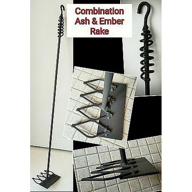 Wood Stove/Fireplace Combo Ash & Ember Rake, 36" Made by a Blacksmith ...