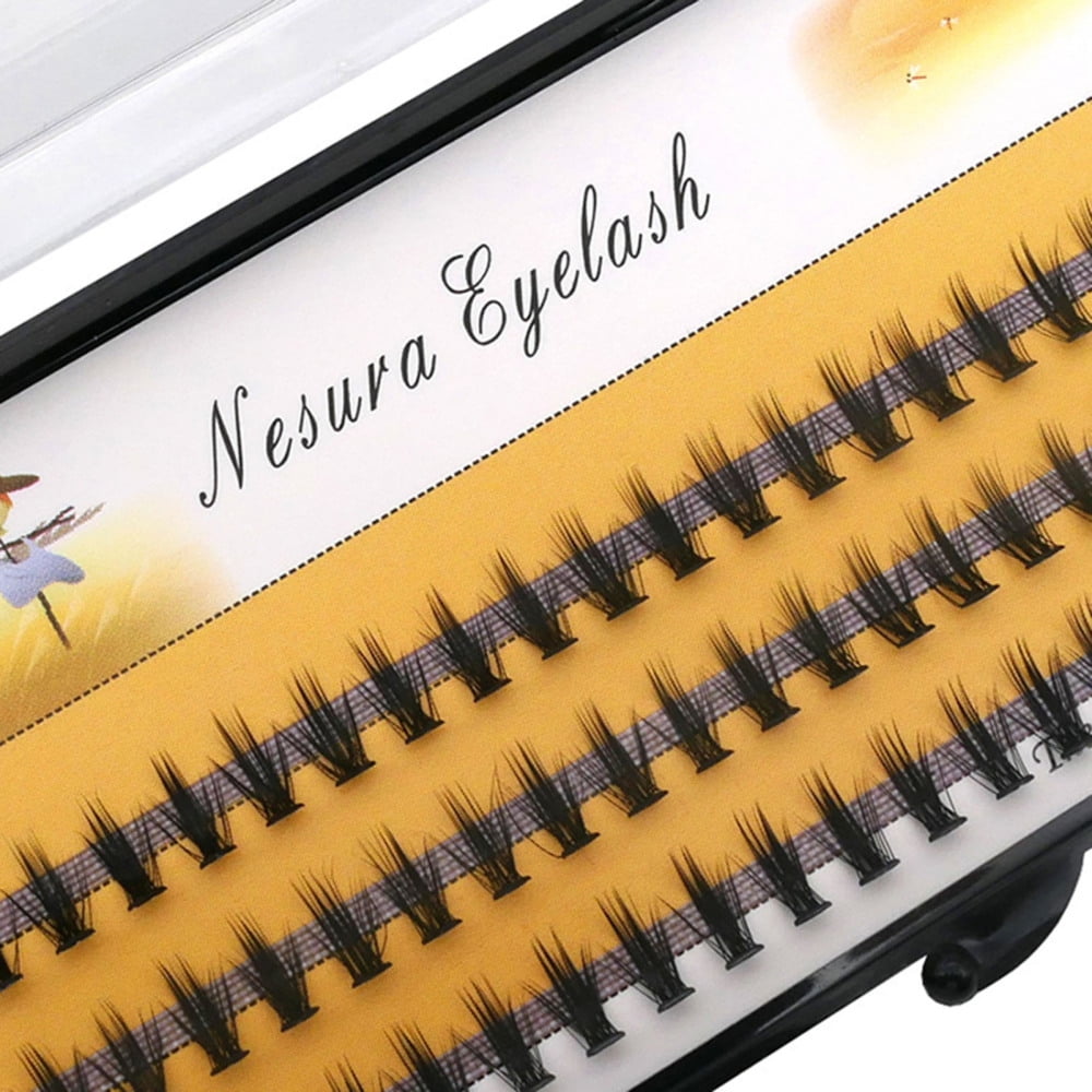 Soft Faux Individual Eyelashes Segmented Look Fake Lashes Extension for ...