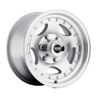15x10 American Muscle 55 Rally Silver Wheel 6x5.5 (-32mm) - Walmart.com