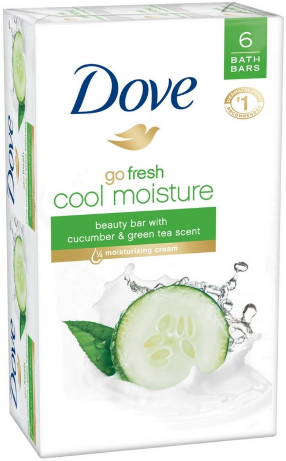 Dove go fresh Beauty Bar, 4 oz bars, Cucumber & Green Tea 6 ea (Pack of ...