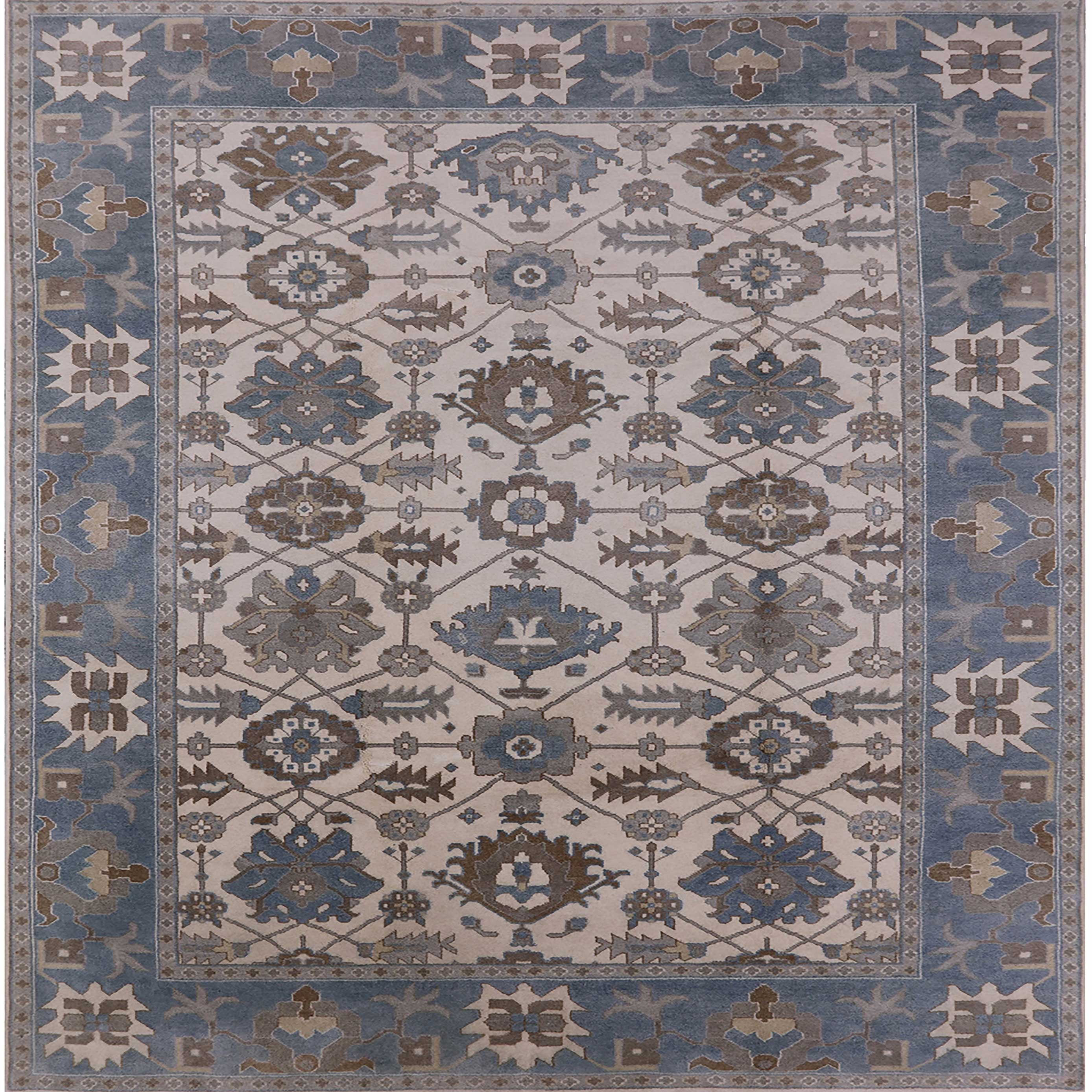 Ahgly Company Indoor Square Mid-Century Modern Carbon Gray Oriental ...