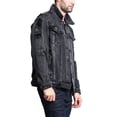 Victorious Men's Classic Distressed Denim Trucker Jean Jacket DK100 ...