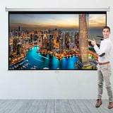 100 Inch Pull Down Projector Screen and Stand Portable Outdoor and ...