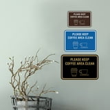 Classic Framed Please Keep Coffee Area Clean Sign (Black/Gold) - Small ...