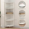 5 Tier Corner Shelf Stand, 44.1" Kitchen Organizer with Metal Frame ...
