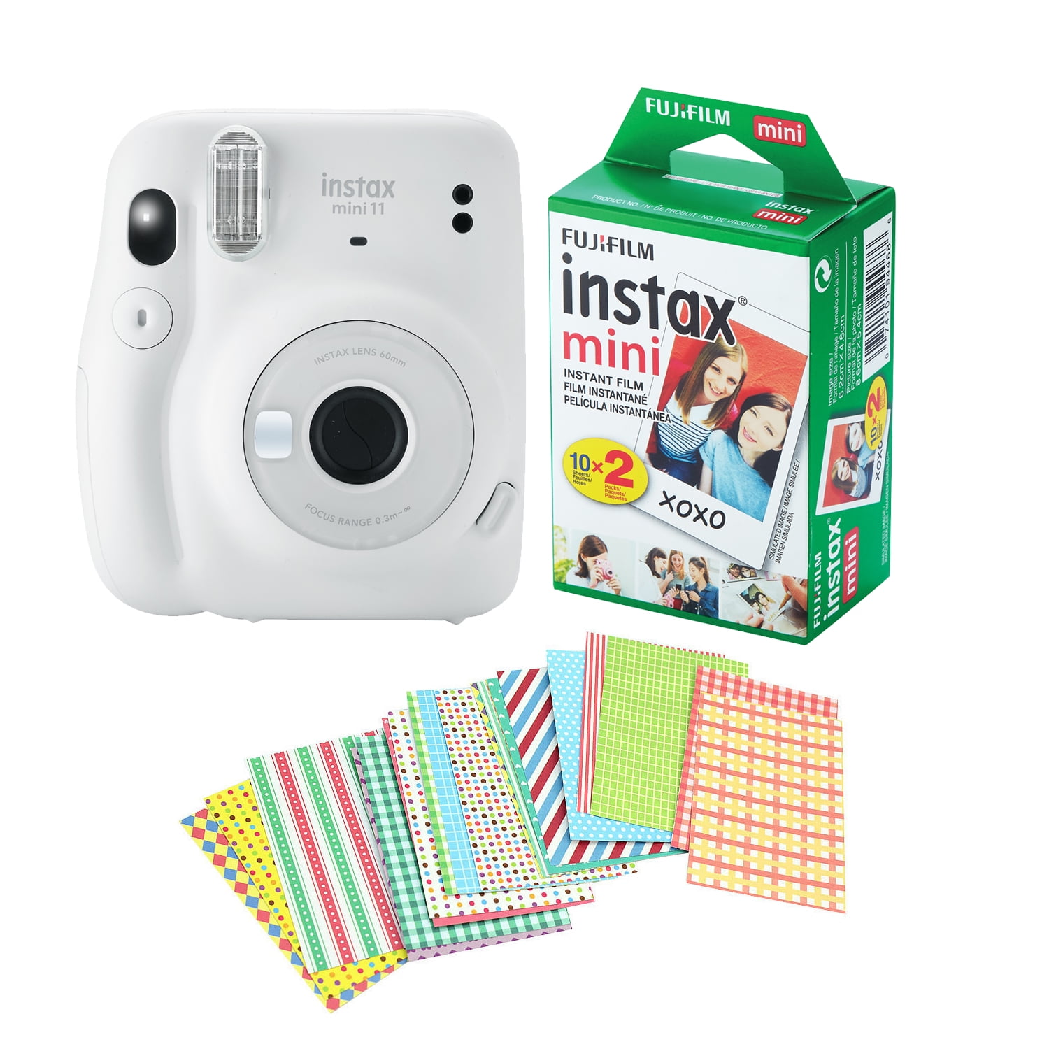 Fujifilm Instax Mini 11 Camera with 20 Fuji Instant Films (Ice White ...